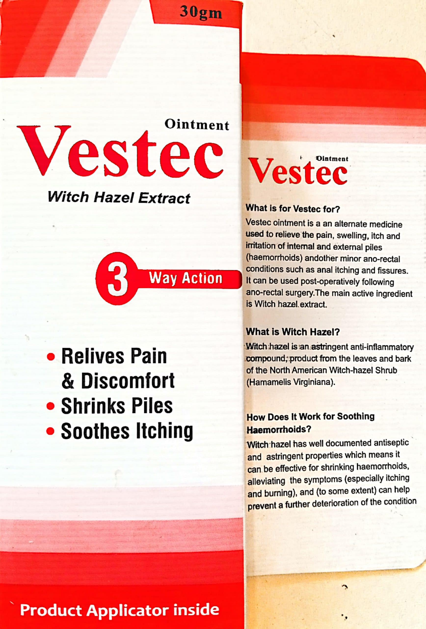 Vestec Ointment | Piles Relief | Herbal Formula - Town Pharmacy
